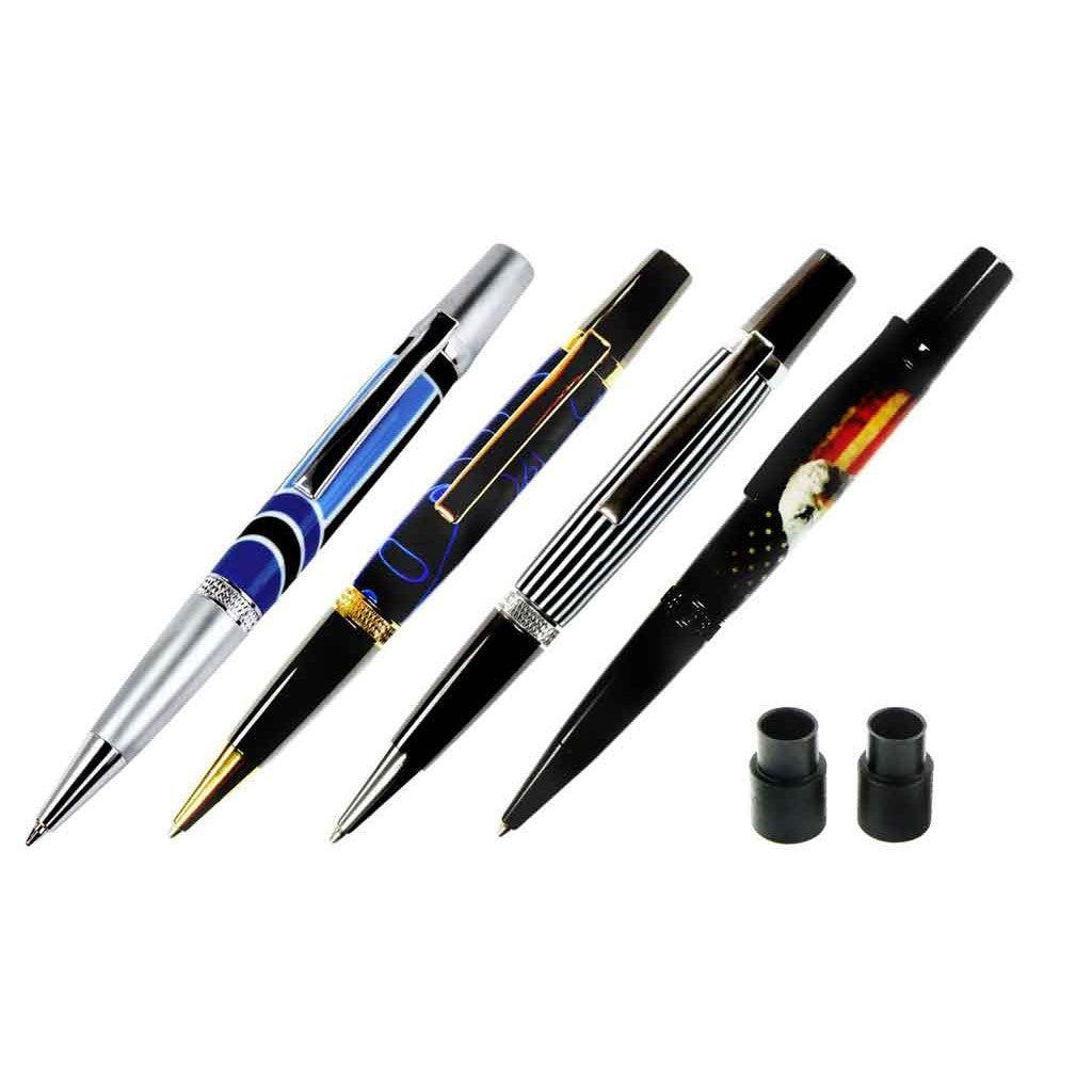 Diamond Knurl Starter Set - 4 Ballpoint Pen Kits | ExoticBlanks
