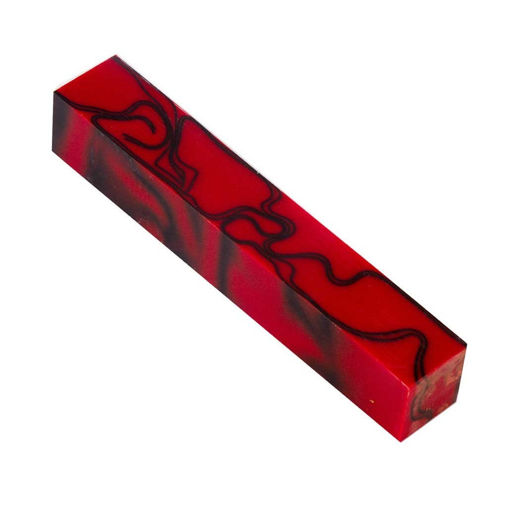 Kirinite Pen Blank - Red Devil Pattern | Pen Blanks | ExoticBlanks