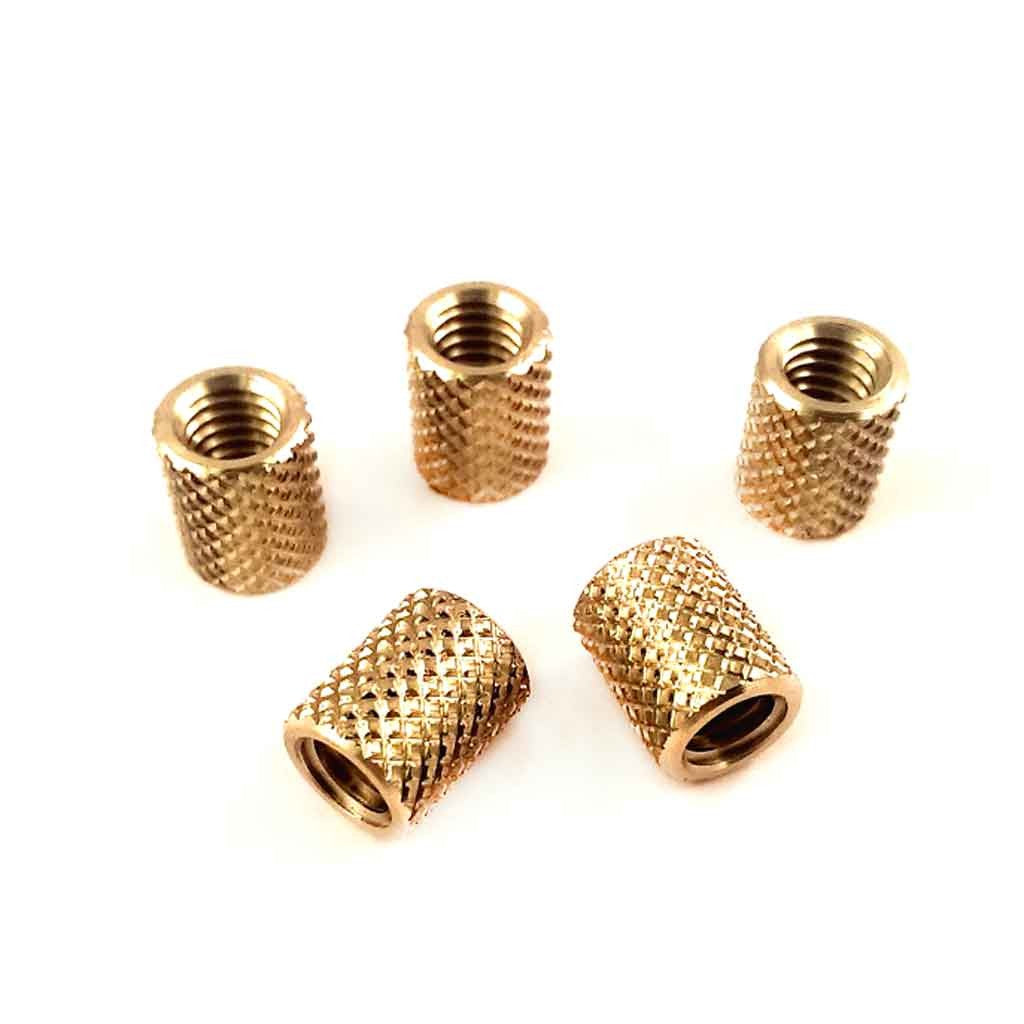Knurled Brass Insert For Bottle Stoppers - 5 pack | ExoticBlanks