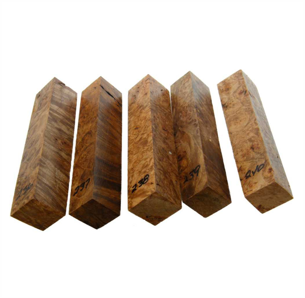 Maple Burl Stabilized Select Blanks #236-240 | ExoticBlanks