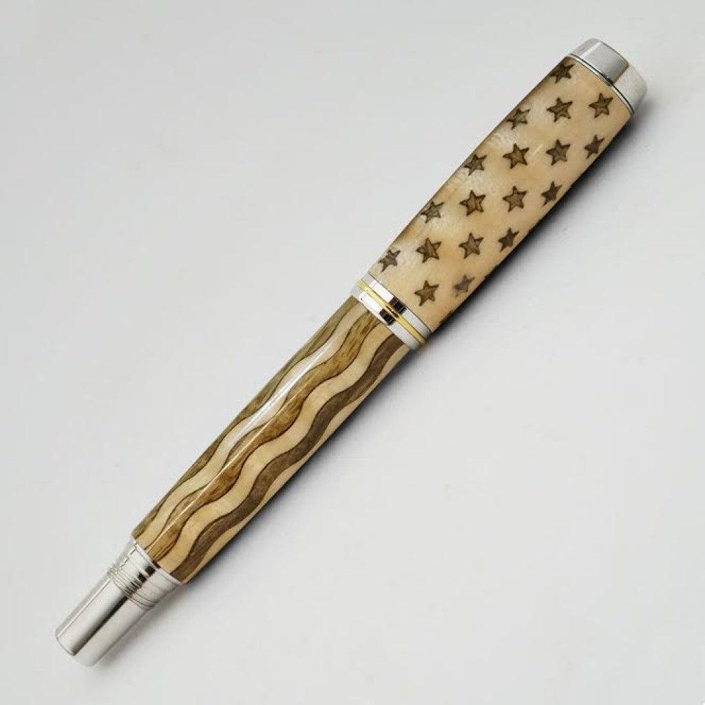 Natural Stars and Stripes Laser Inlay Kits | ExoticBlanks