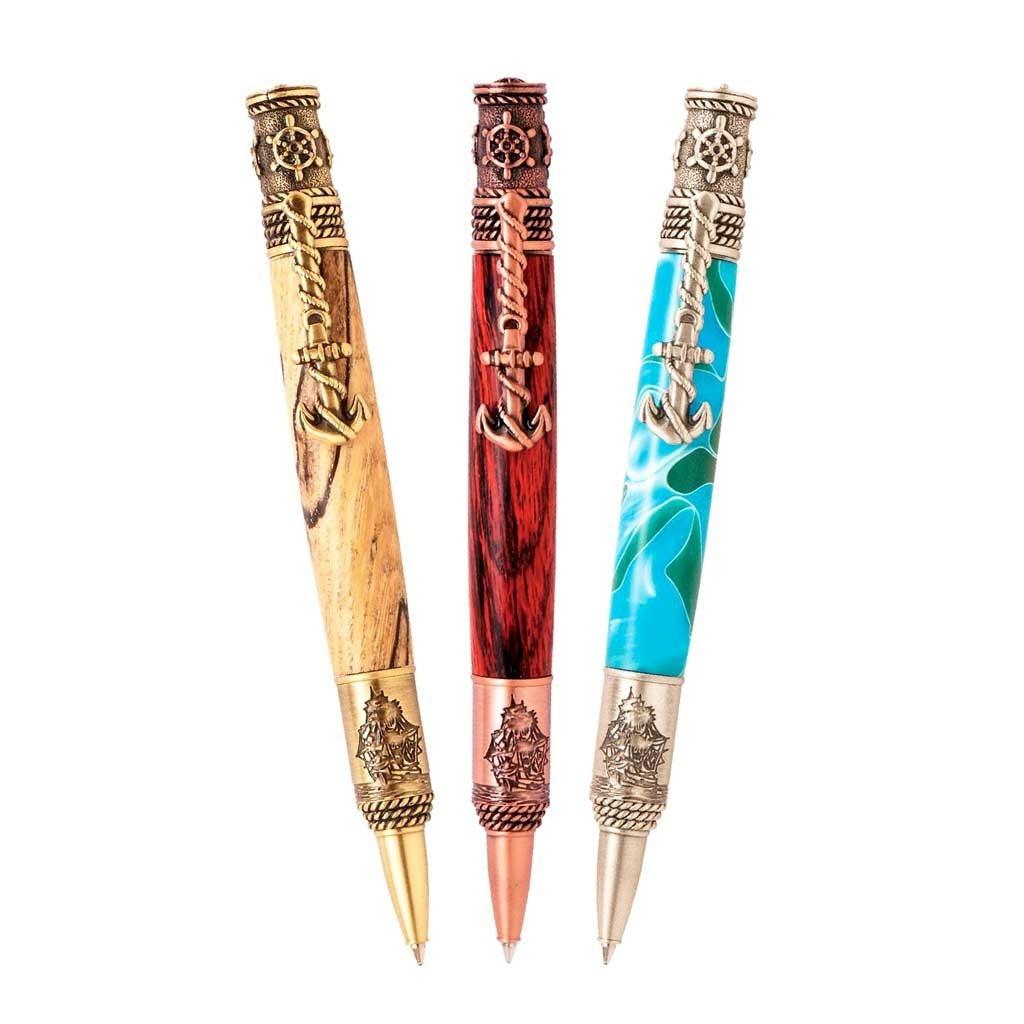 Nautical Twist Pen Kit Starter Set - 3 Pen Kit Starter | ExoticBlanks