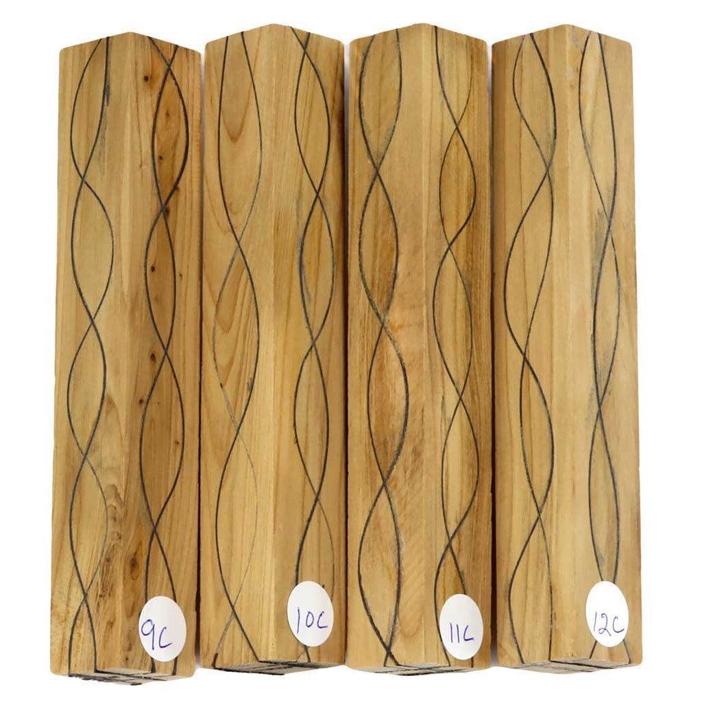 Segmented Serpentine Pen Blanks - Yew #09-12C | ExoticBlanks