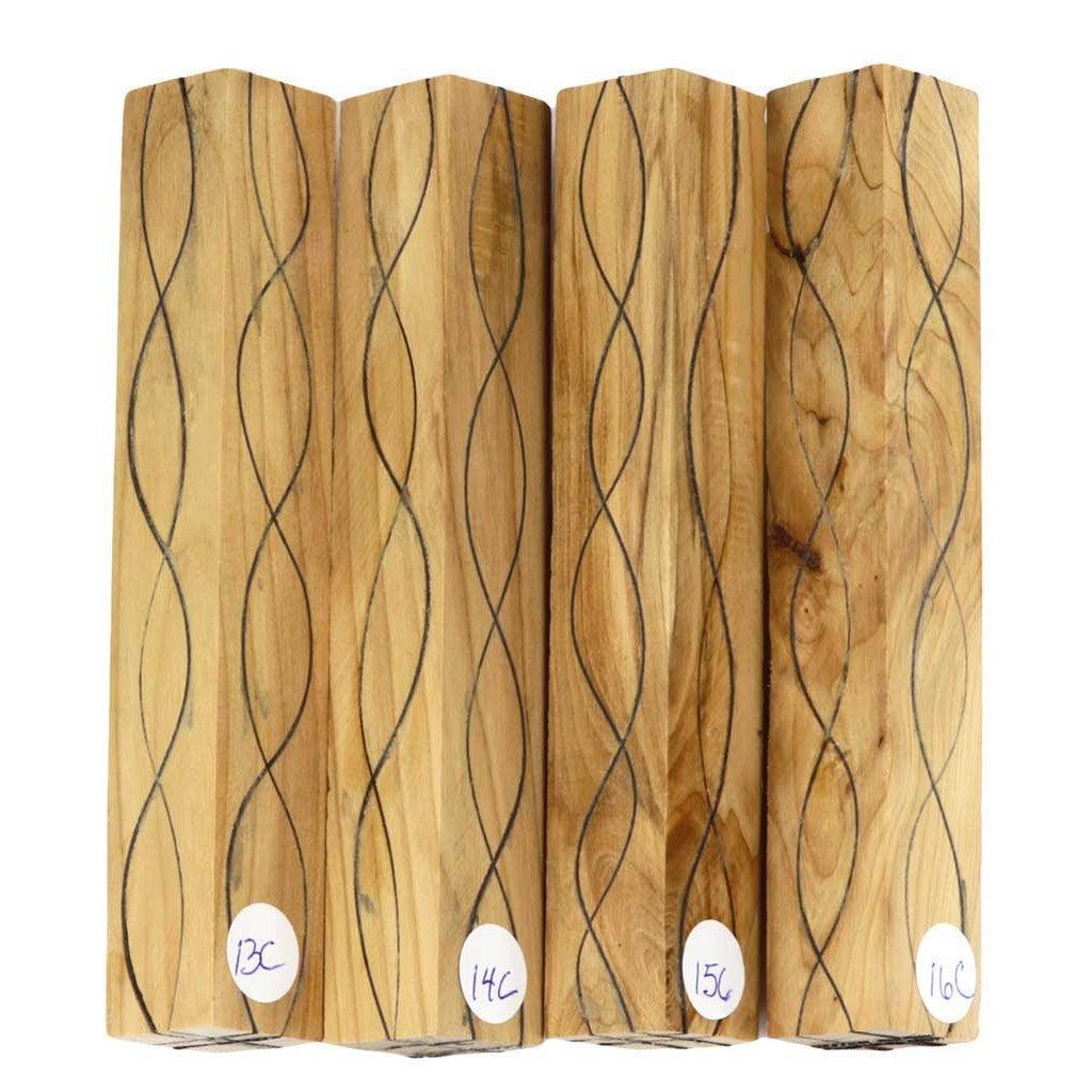 Segmented Serpentine Pen Blanks - Yew #13-16C | ExoticBlanks