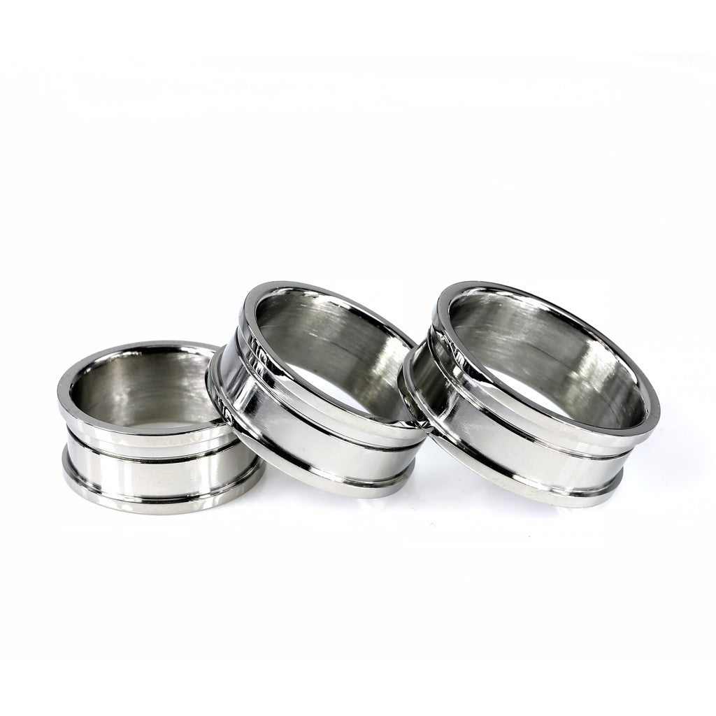 Threaded 2-Piece Ring Core - Stainless Steel | ExoticBlanks